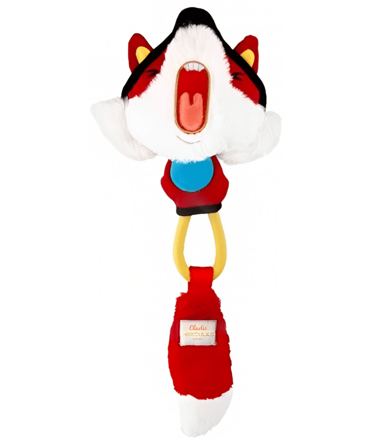 GiGwi Fox Cotton Rope Dog Toy With Squeaker & Crinkle Paper Inside